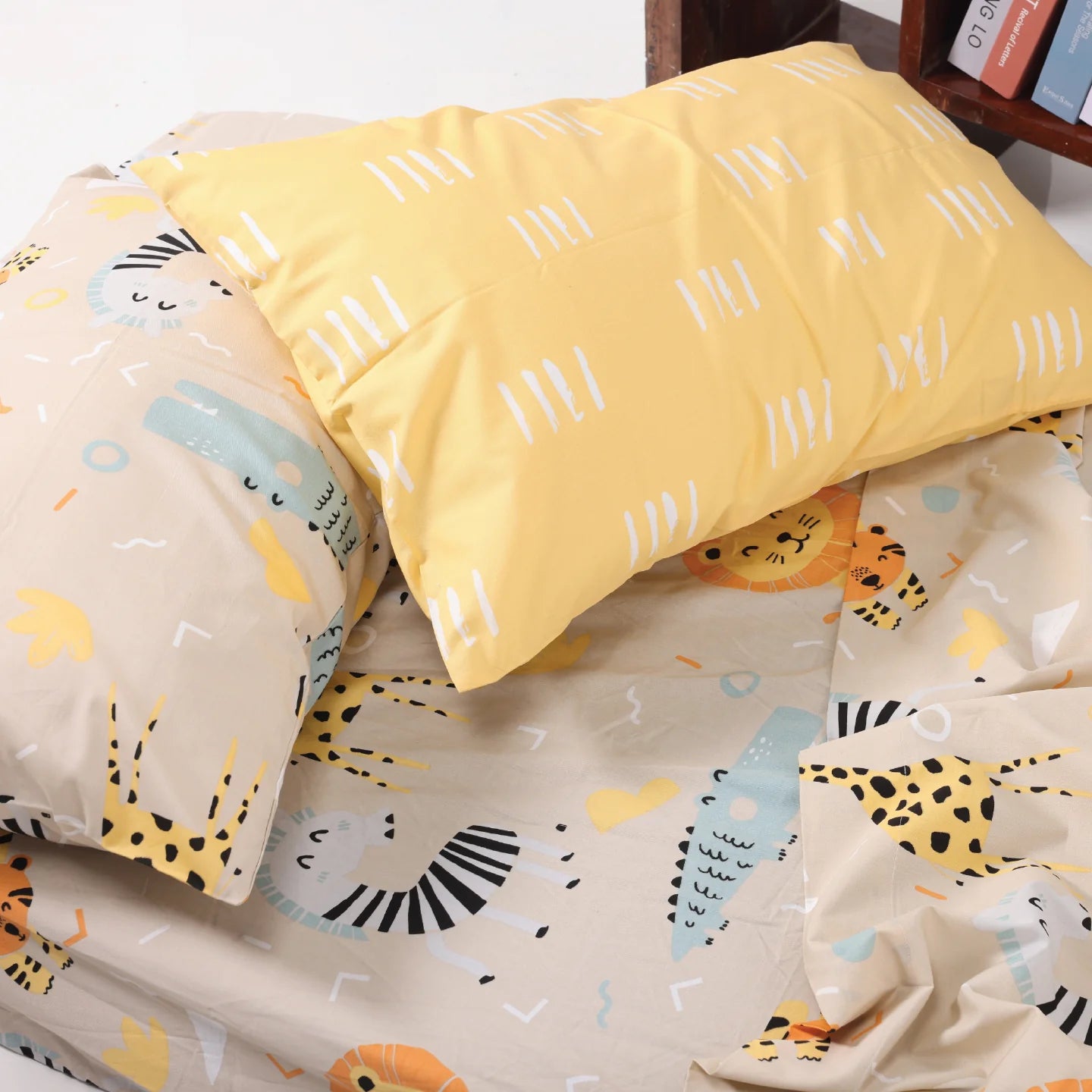 Kids Cotton Bedsheet Set | Soft & Playful Bedding | Salt Earth