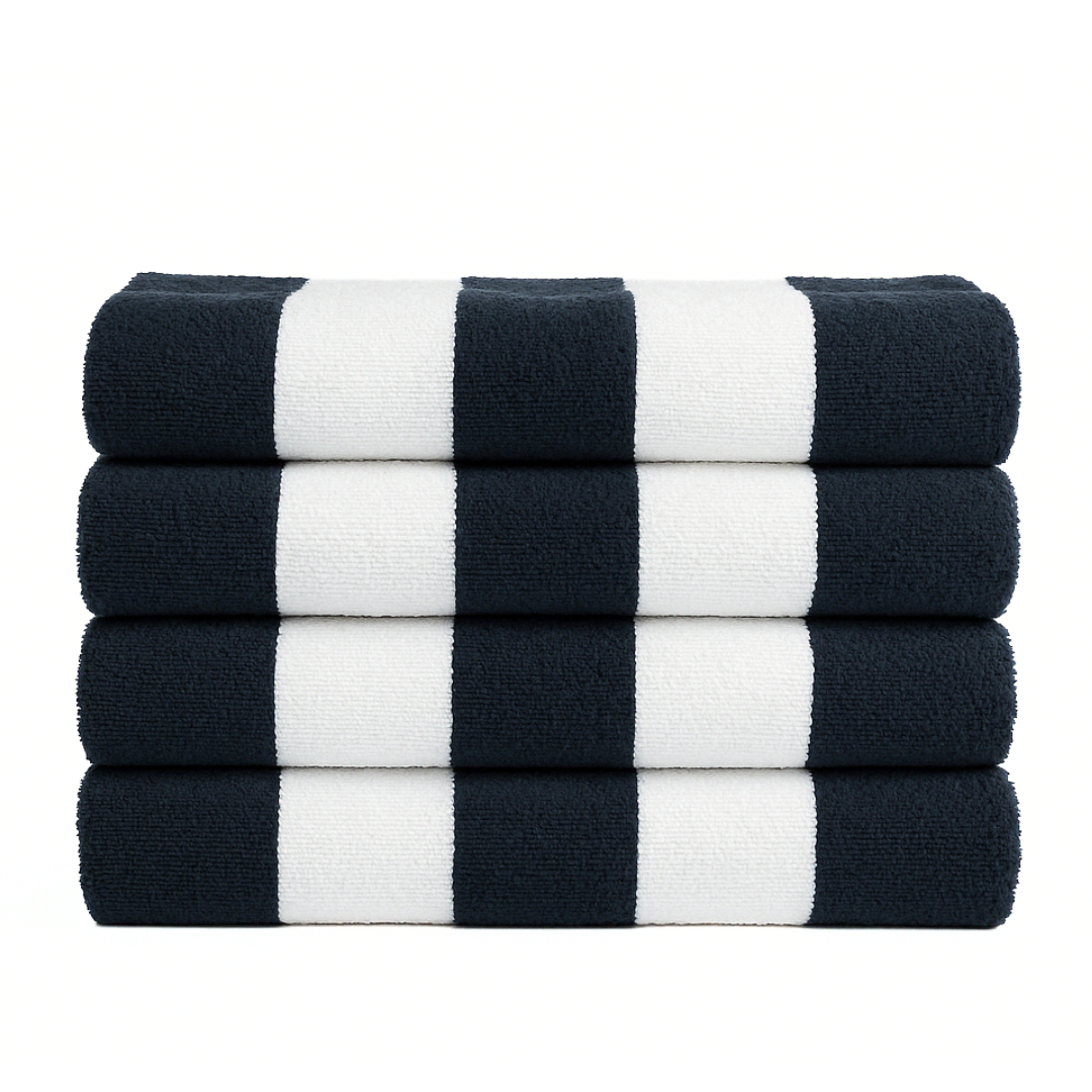 Cotton Cabana Towel For Everyday Use (Navy Blue) | Pack of 6 – Salt Earth