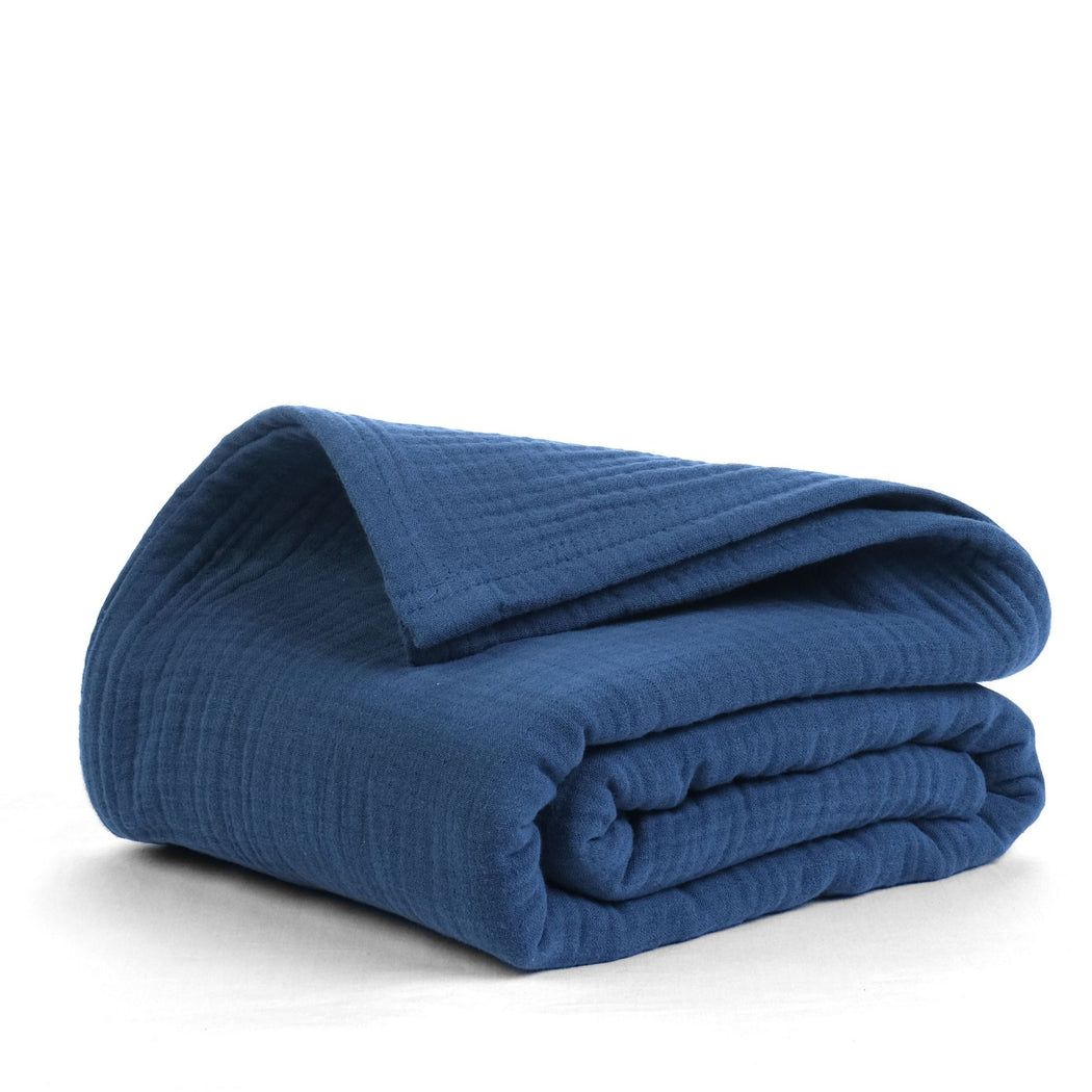 Cotton Gauze Blanket | 4-Layered Breathable Throw | Salt Earth